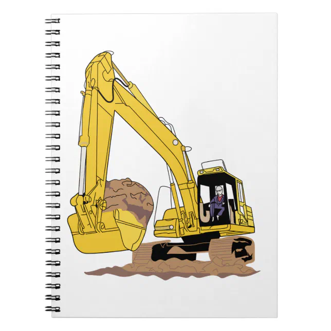 Excavator Notebook | Zazzle