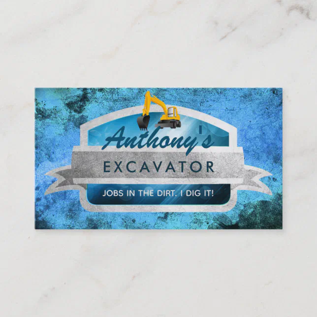 Excavator Slogans Business Cards | Zazzle