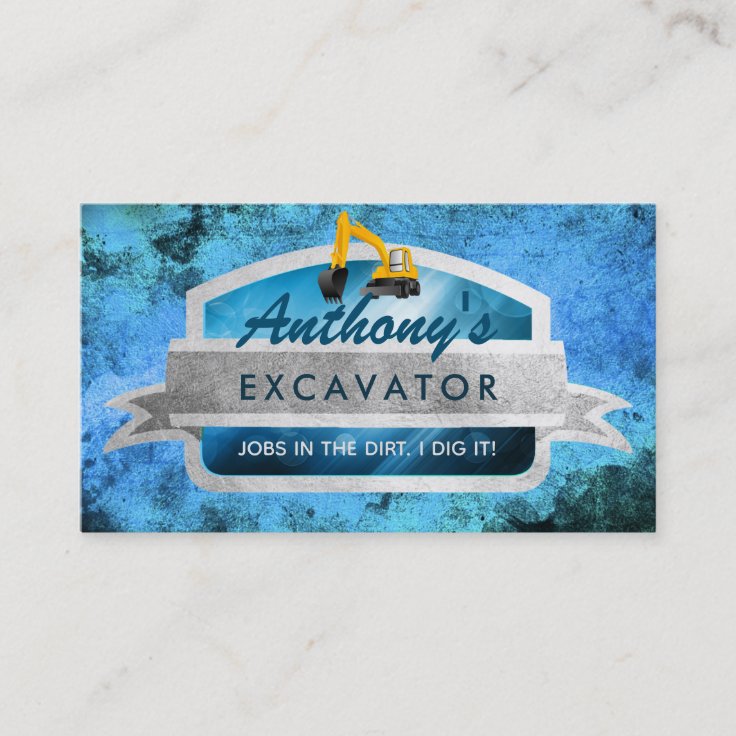 Excavator Slogans Business Cards | Zazzle