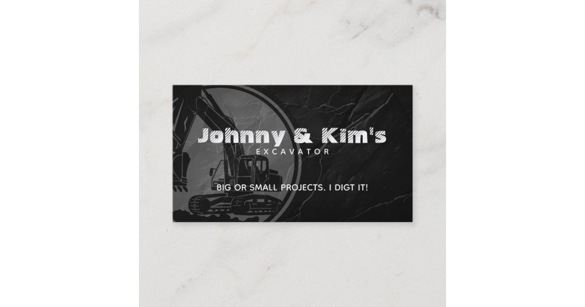 Excavator Slogans Business Cards | Zazzle