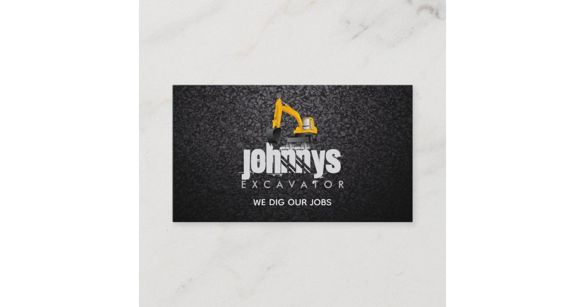 Excavator Slogans Business Cards | Zazzle