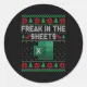 Excel Freak In The Sheets Spreadsheet Ugly Classic Round Sticker | Zazzle