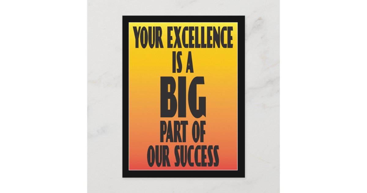 Excellence Employee Thank You Postcard | Zazzle