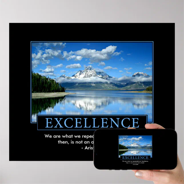 Excellence Inspirational Poster | Zazzle
