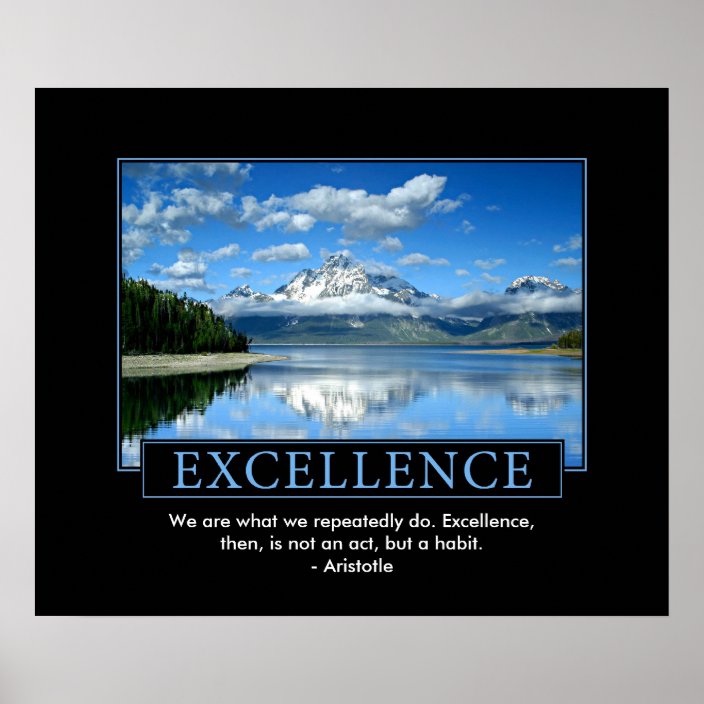 Excellence Inspirational Poster | Zazzle
