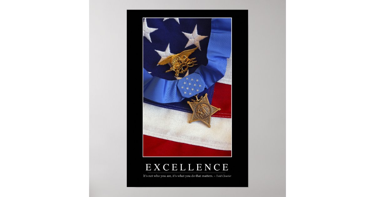 Excellence: Inspirational Quote Poster | Zazzle