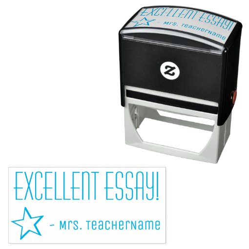 "EXCELLENT ESSAY!" Marking Rubber Stamp | Zazzle