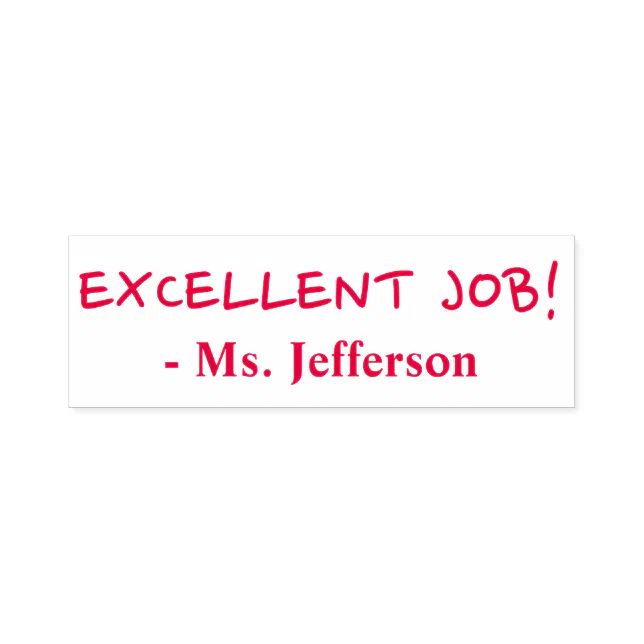"EXCELLENT JOB!" Assignment Marking Rubber Stamp | Zazzle