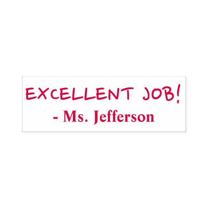 "EXCELLENT JOB!" Assignment Marking Rubber Stamp | Zazzle