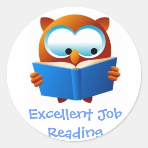 Excellent Reading Award Stickers | Zazzle