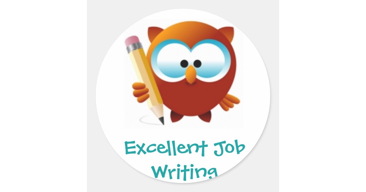 Excellent Writing or Printing Reward Stickers | Zazzle