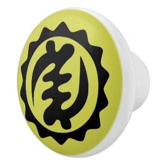 Except for God Adinkra Symbol Ceramic Knob | Zazzle