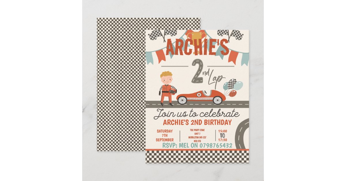 Exciting Race Car Themed Invitations | Zazzle