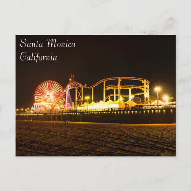 Exciting Santa Monica Beach Postcard | Zazzle