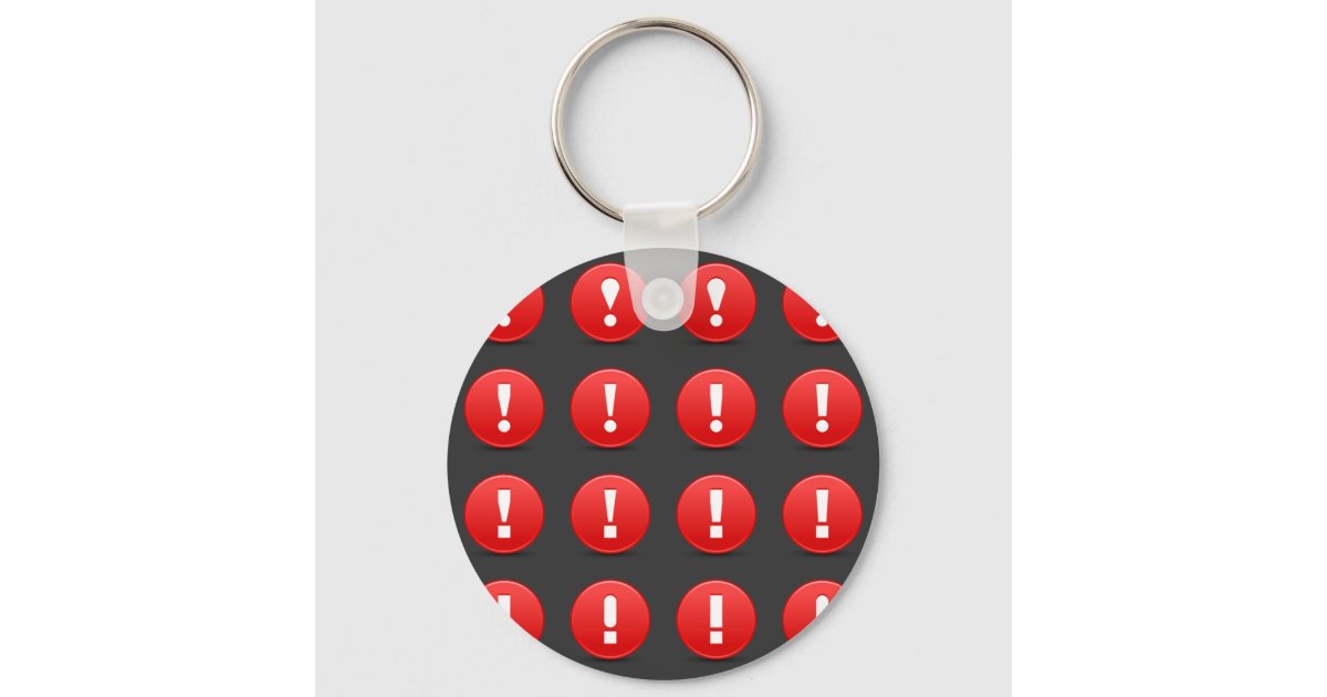 Exclamation Mark Icons Keychain | Zazzle