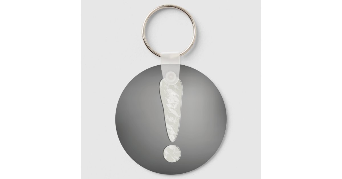Exclamation Mark Keychain | Zazzle