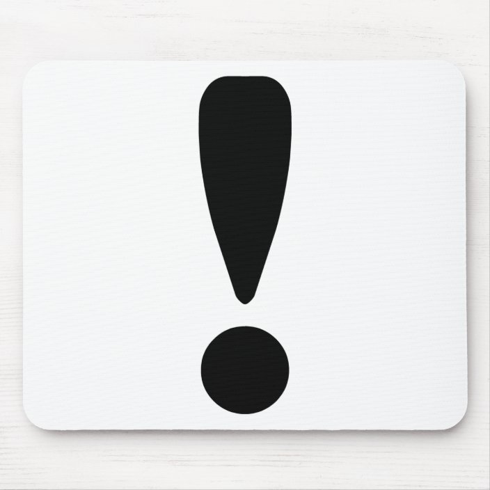 Exclamation Mark Mouse Pad | Zazzle.com