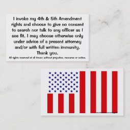 Exclamation of Constitutional Rights Cards | Zazzle