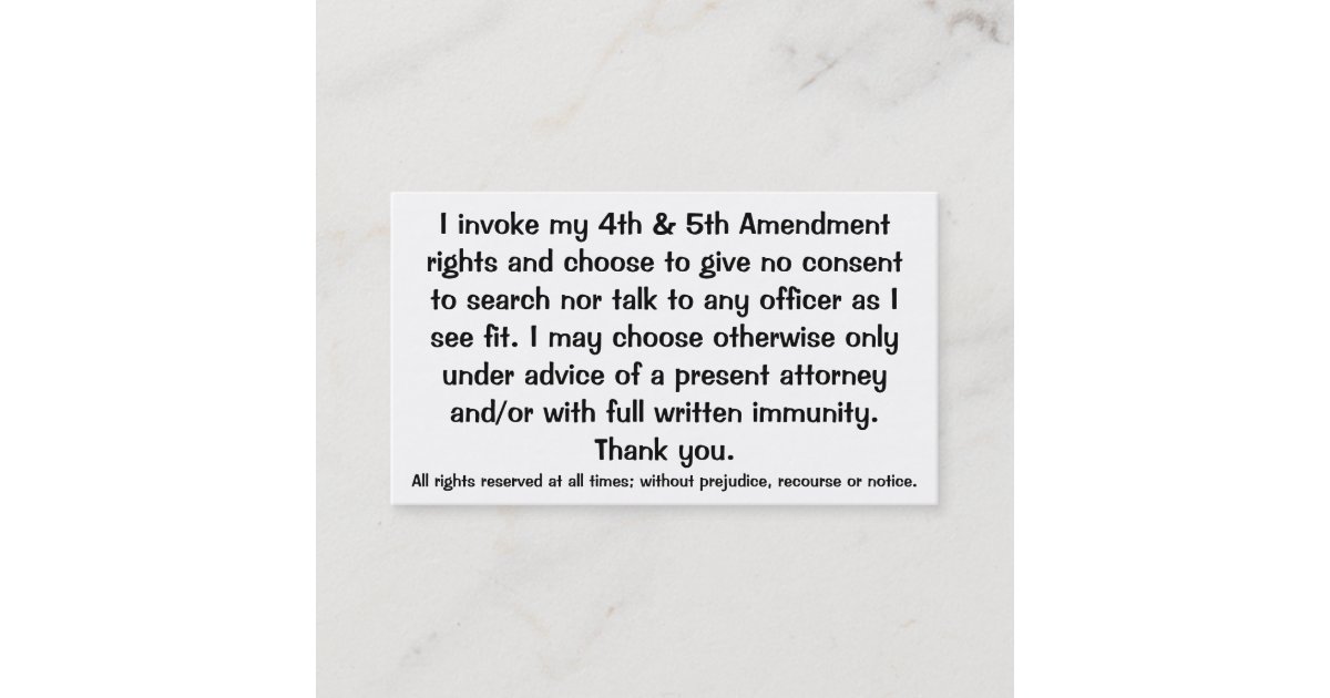 Exclamation of Constitutional Rights Cards | Zazzle
