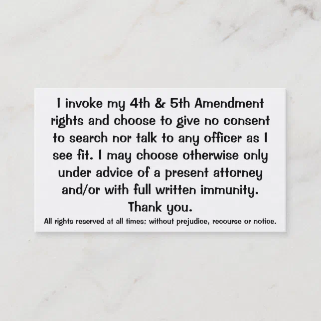 Exclamation of Constitutional Rights Cards | Zazzle