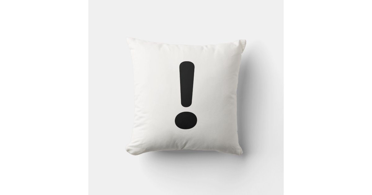 Exclamation Point Throw Pillow | Zazzle