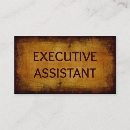 Executive Assistant Antique Brushed Business Card | Zazzle.com