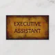 Executive Assistant Antique Brushed Business Card | Zazzle