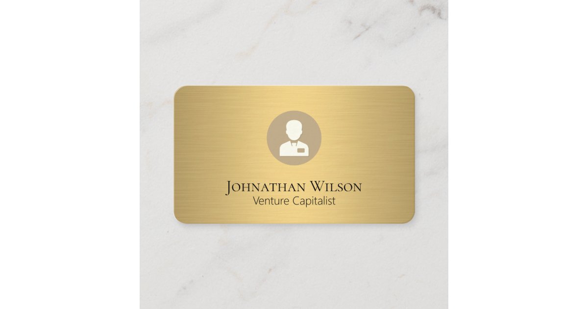 Executive Business Gold Metallic Business Card | Zazzle