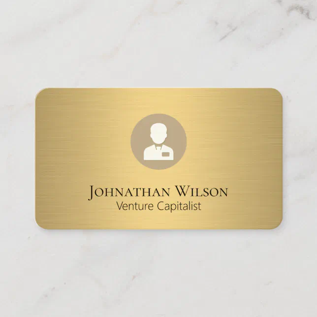 Executive Business Gold Metallic Business Card | Zazzle