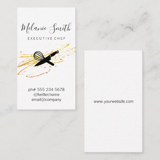Executive Chef Business Card | Zazzle