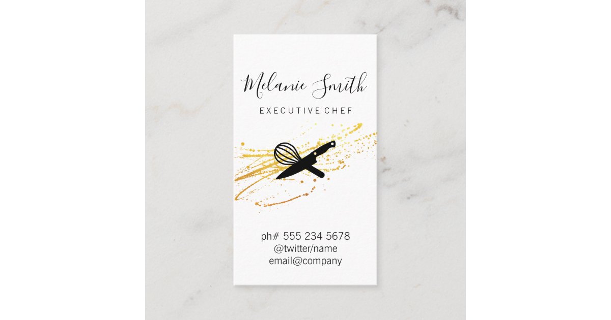 Executive Chef Business Card | Zazzle