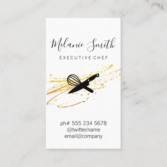 Executive Chef Business Card | Zazzle