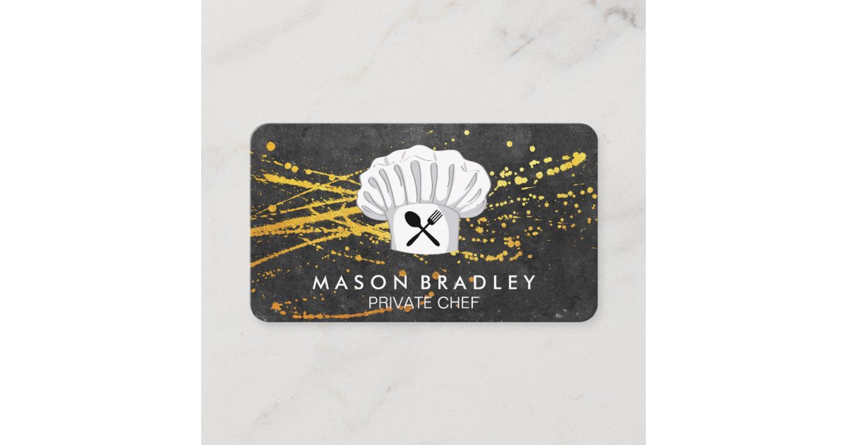 Executive Chef Modern Business Card | Zazzle