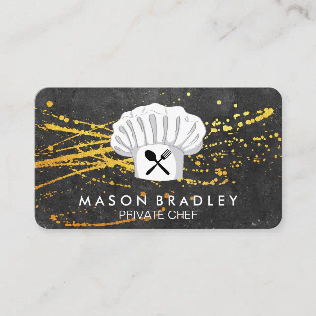 Executive Chef Modern Business Card | Zazzle