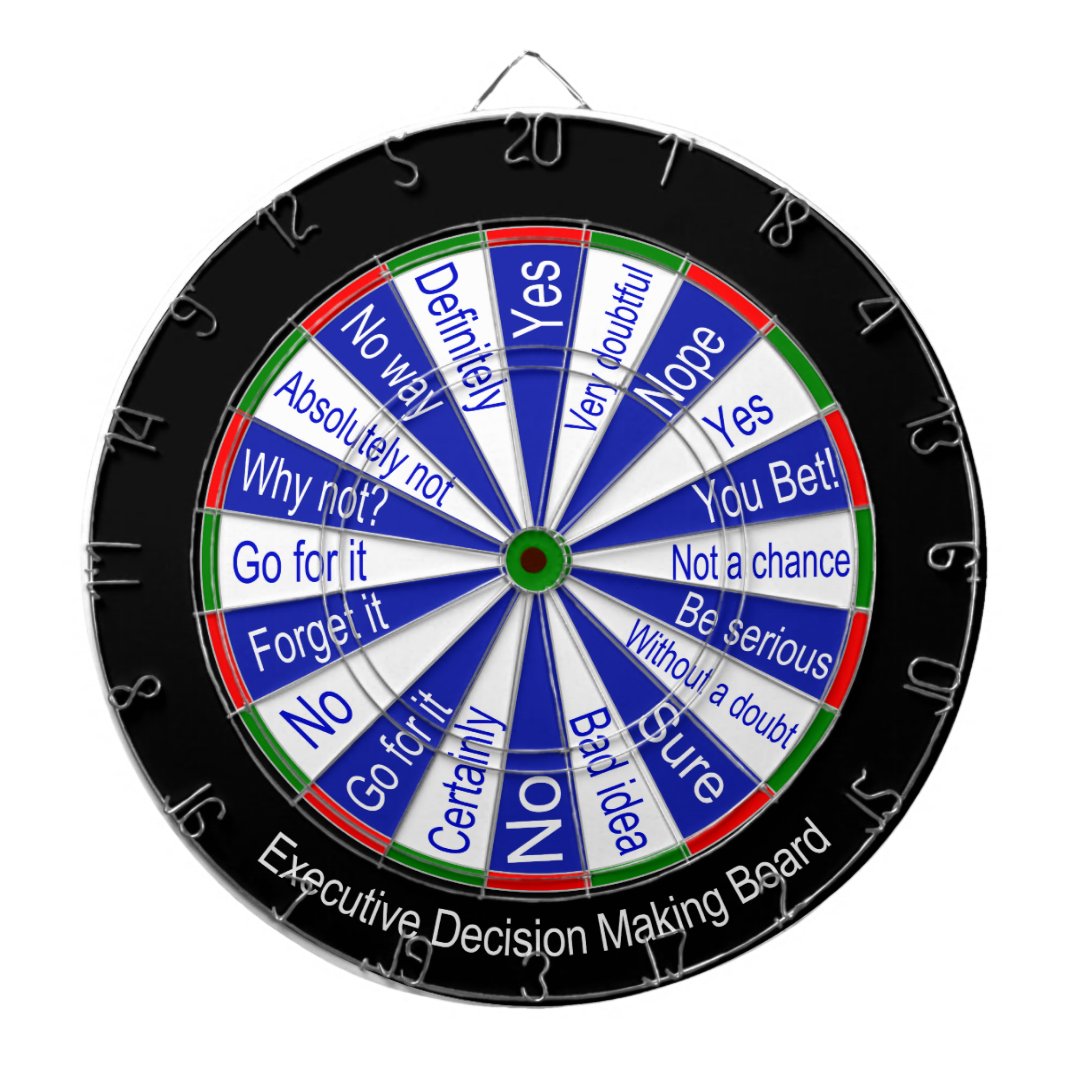 Executive Decision Making Dart Board Traditional | Zazzle