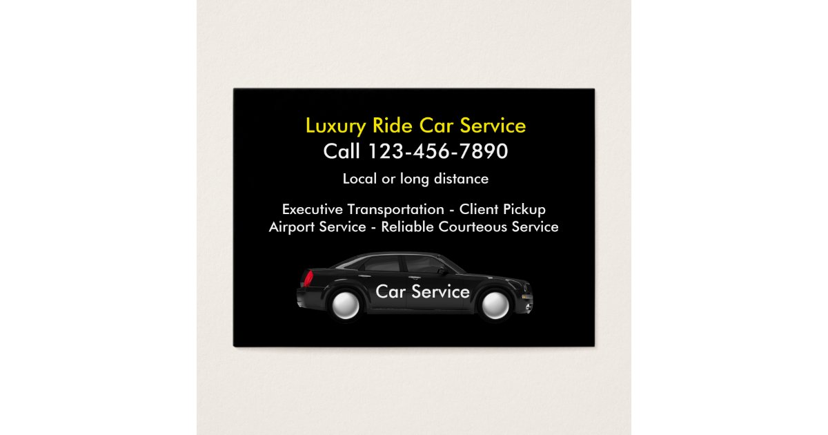 Executive Luxury Car Service Business Card | Zazzle.com