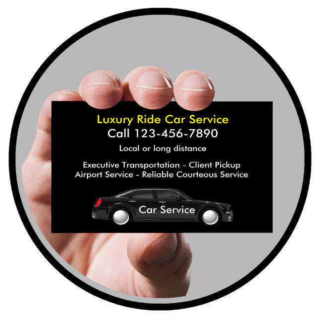 Executive Luxury Car Service Business Card | Zazzle