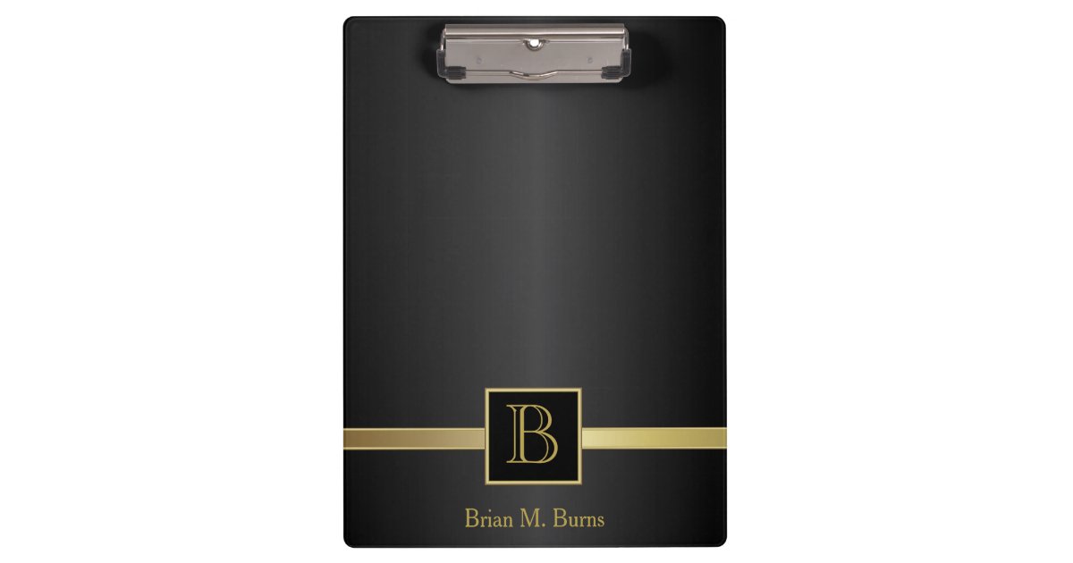 Executive Monogram Design Clipboard | Zazzle