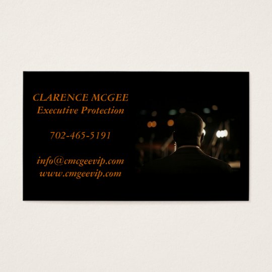 Executive Protection Business Card | Zazzle.com
