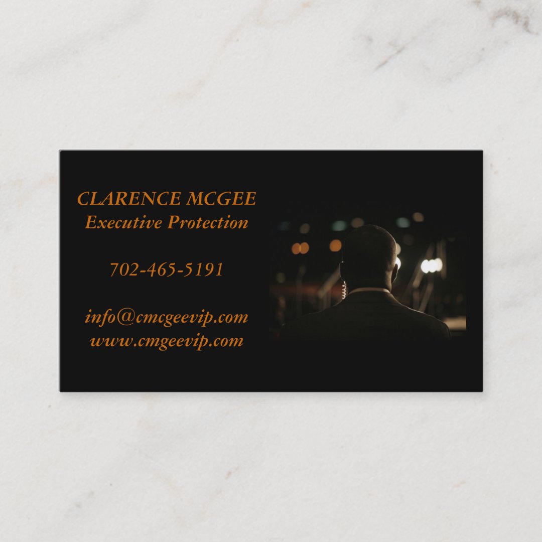 Executive Protection Business Card | Zazzle