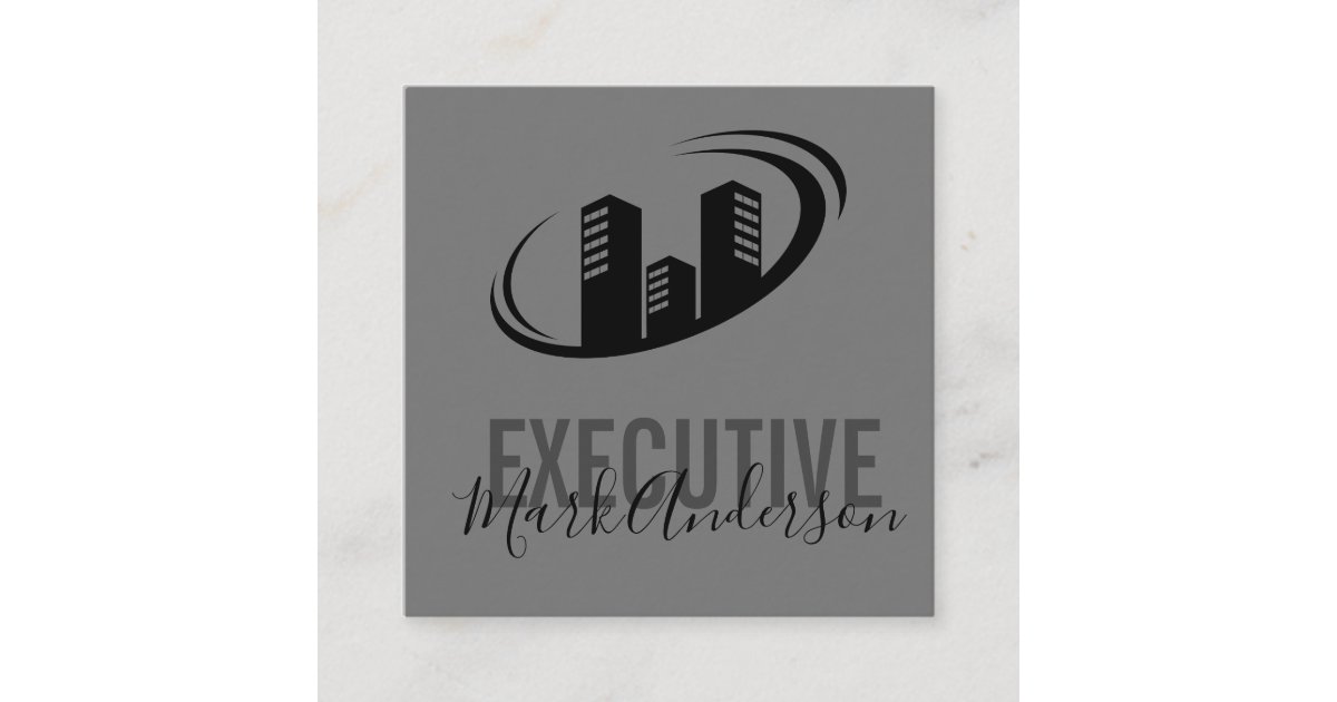 Executive Signature Series | Boss Square Business Card | Zazzle