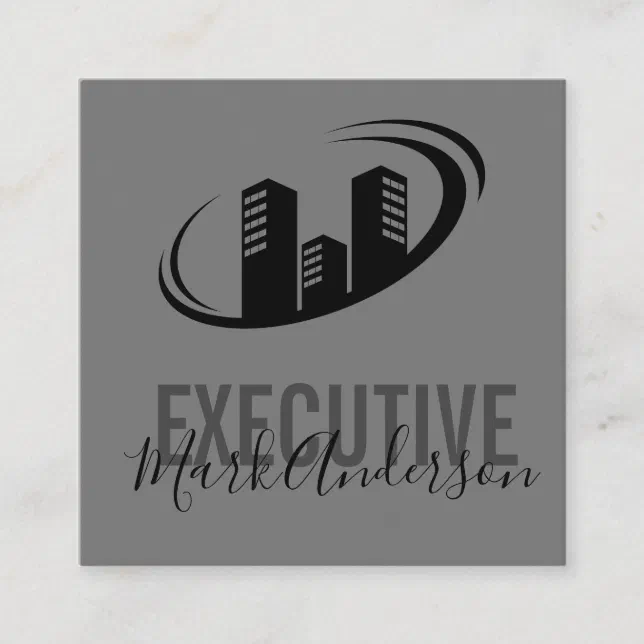 Executive Signature Series | Boss Square Business Card | Zazzle