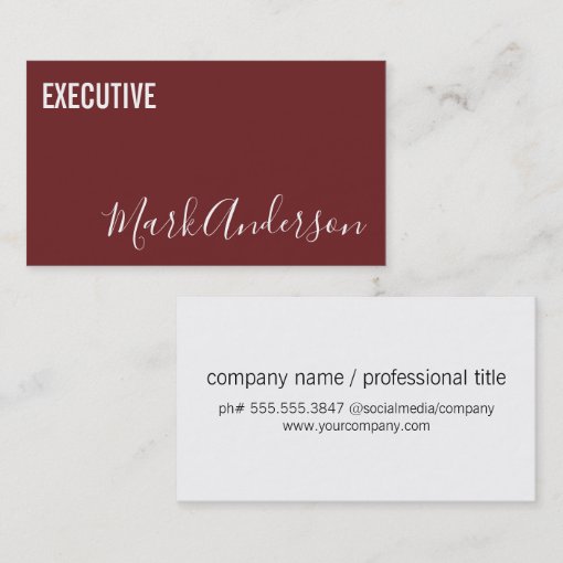 Executive | Signature Series Business Card | Zazzle