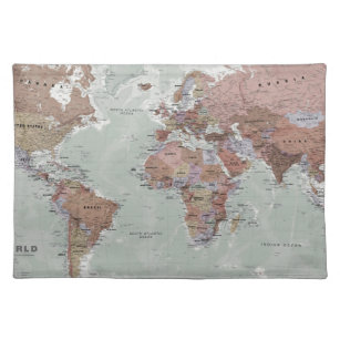 World Map Placemats | Zazzle