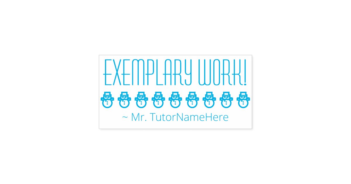 "EXEMPLARY WORK!" Acknowledgement Rubber Stamp | Zazzle
