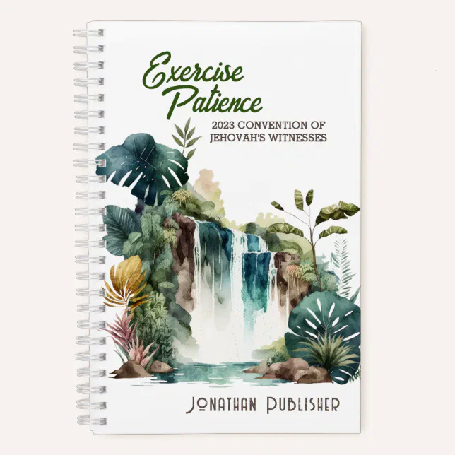 Exercise Patience Convention Tropical Waterfall Notebook | Zazzle