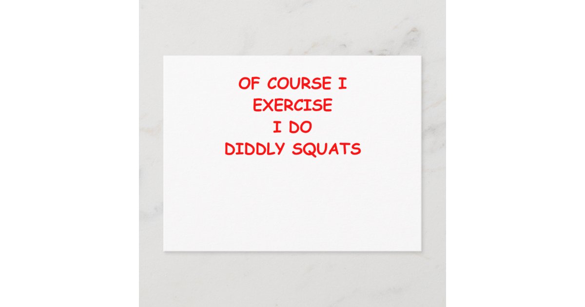 exercise postcard | Zazzle