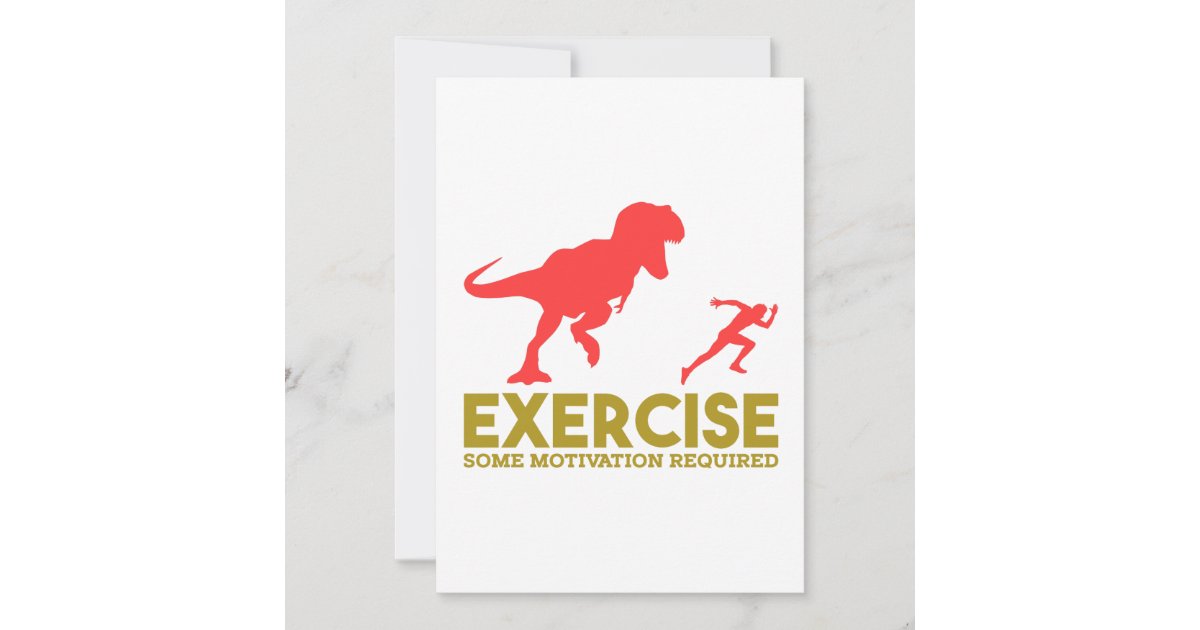 Exercise Some Motivation Required Thank You Card | Zazzle