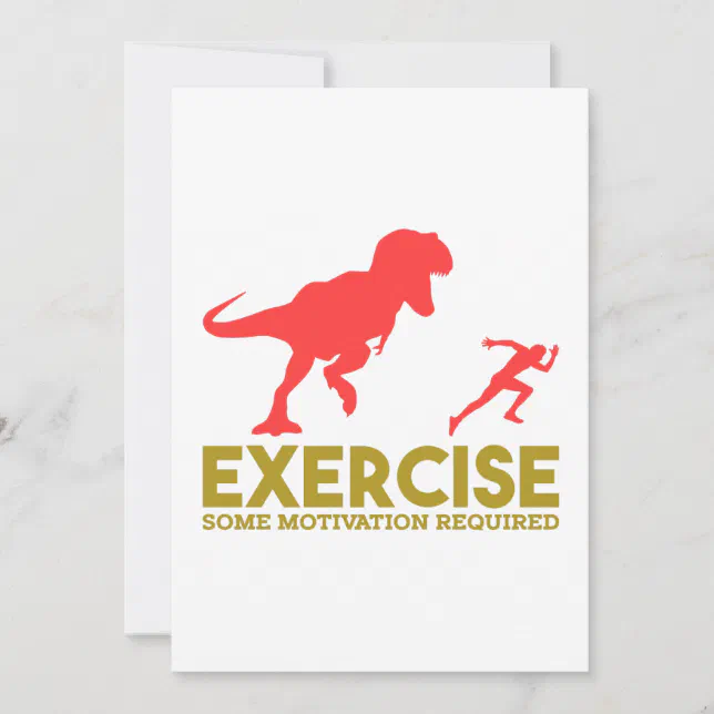 Exercise Some Motivation Required Thank You Card | Zazzle