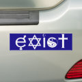 Exist Coexist Parody Bumper Sticker | Zazzle